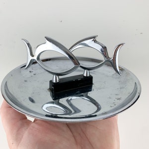 Vintage MCM 1950's Chrome Hamilton Product Tobacco Ashtray Fish ...