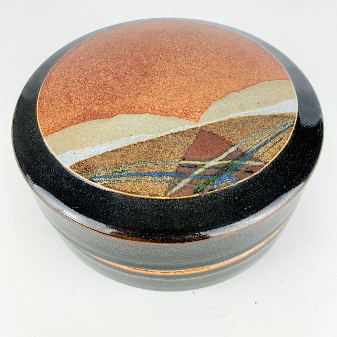 Vintage Studio Pottery Modern Ceramic Covered Lidded Vessel Bowl Rob ...