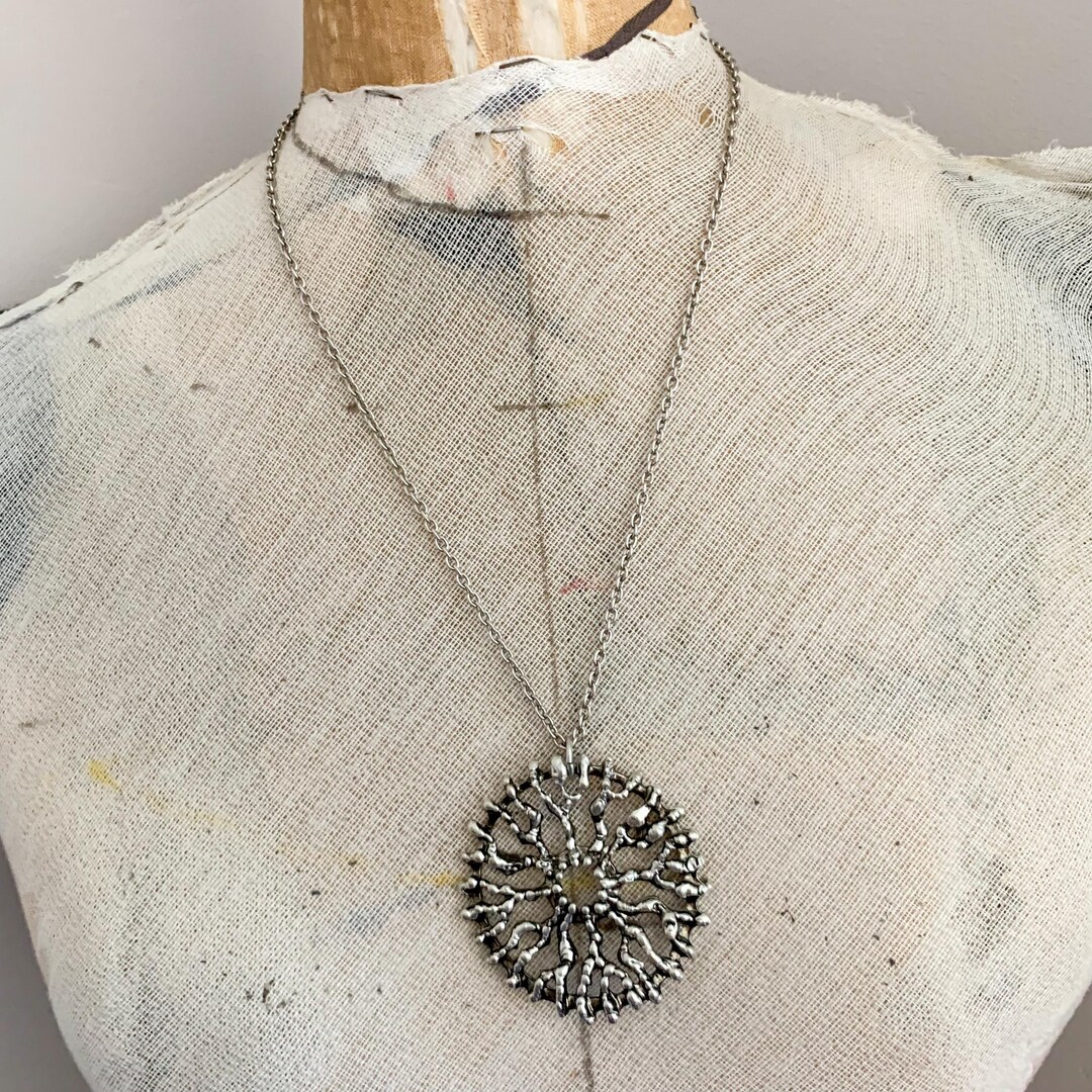 Vintage Tapani Vanhatalo Style Brutalist Necklace Finland Abstract MCM ...