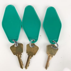 Lot of 3 Vintage Green Hotel Room Key and Plastic FOB Hollywood Vegas ...