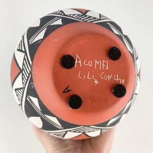 Vintage Native American Acoma Pottery Vase Lillie Concho Hand Painted ...