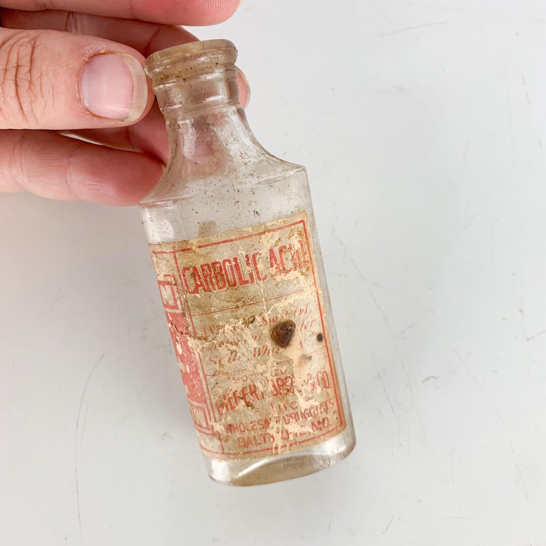Antique Carbolic Acid Gilbert Bros & Co Baltimore MD Bottle Medicine ...