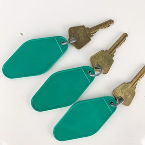 Lot of 3 Vintage Green Hotel Room Key and Plastic FOB Hollywood Vegas ...