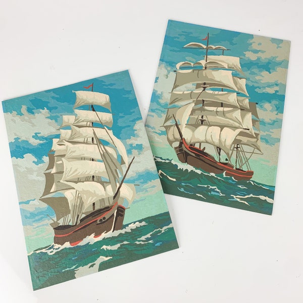 Paint by Number Sailboat - Etsy