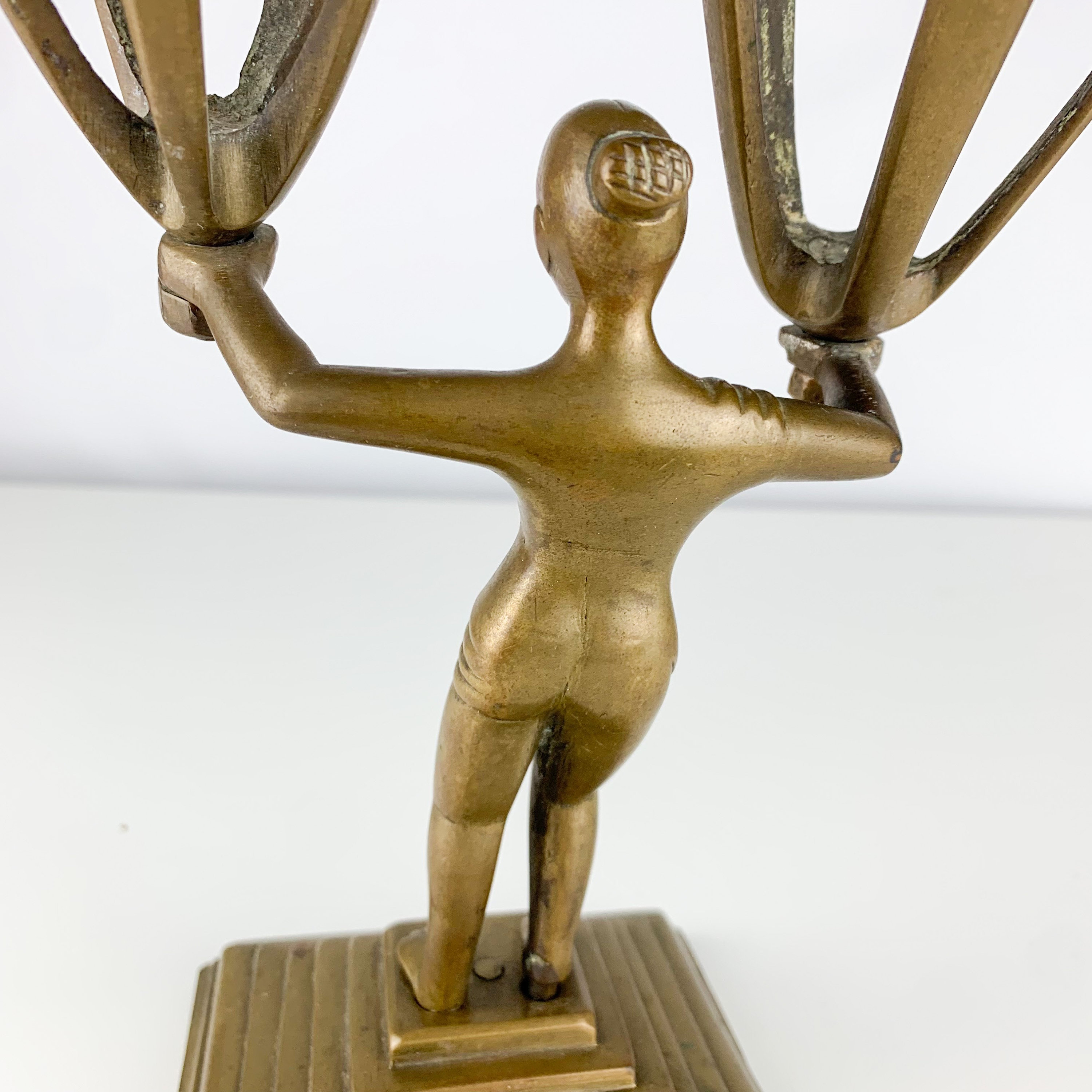 Vintage Brass Nude Woman Figure Sculpture Flower Memorial - Etsy