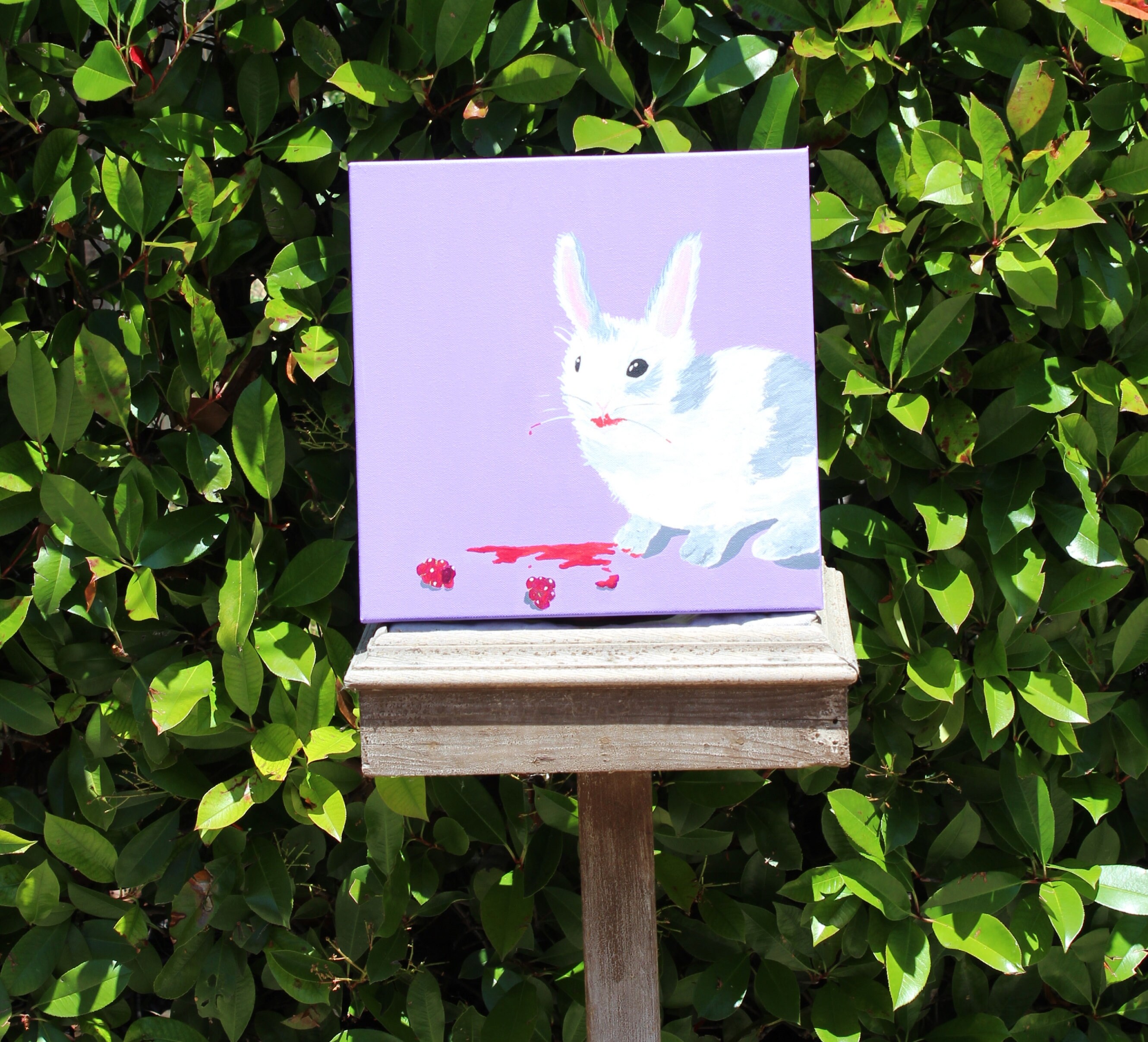Hand Painted Acrylic Painting of Rabbit - Etsy