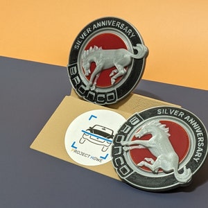 Ford Bronco Silver Anniversary Emblem PAIR - 3D Printed - Project Howe ...