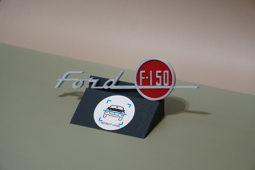1955 Ford F150 Hood Emblem Silver and Red- 3D Printed - Project Howe - Etsy