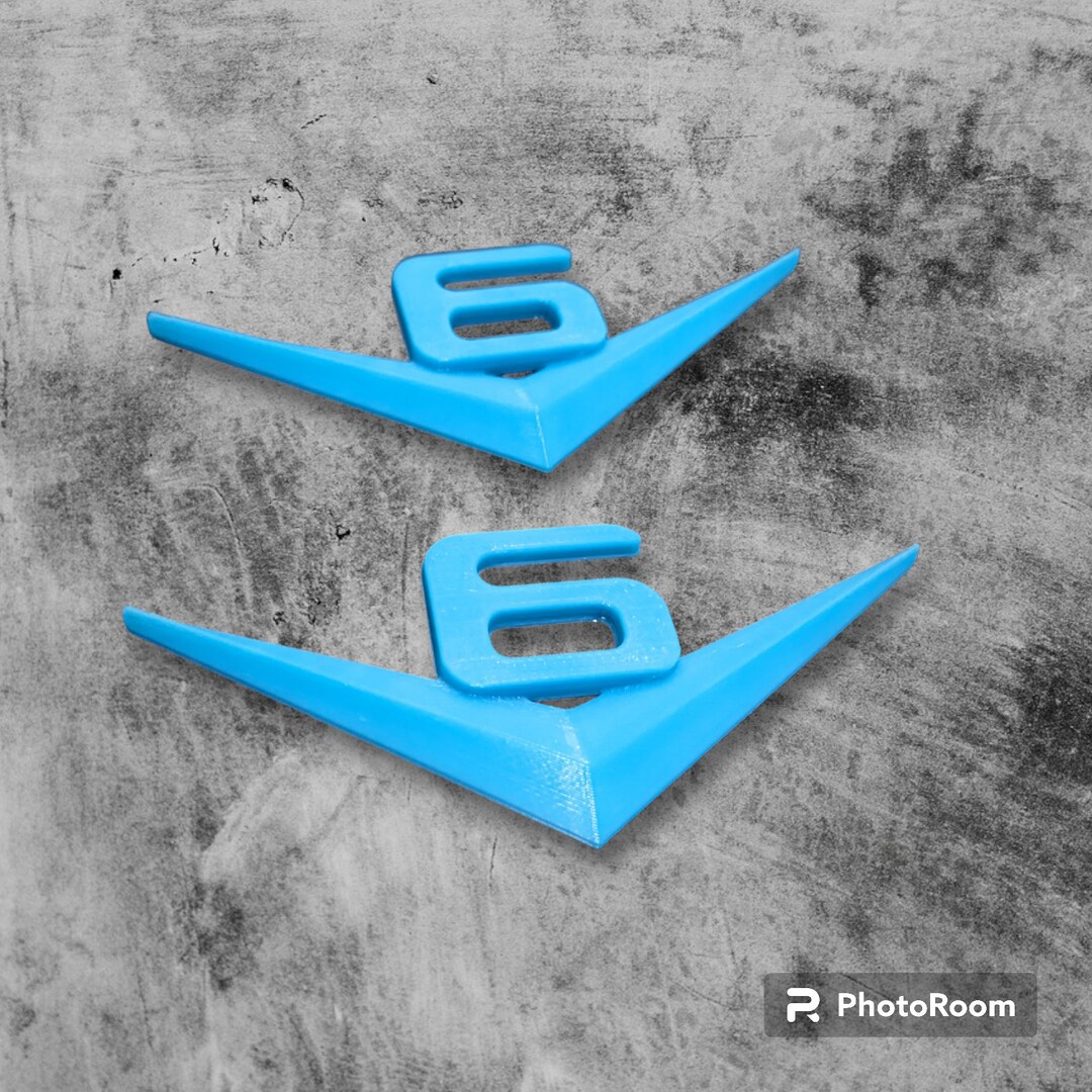 Classic V6 Emblem Hotrod- 3D Printed Badge - Project Howe - Etsy