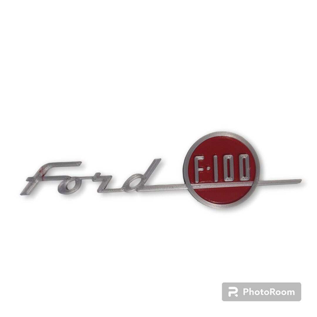 1955 Ford F100 Hood Emblem Silver and Red 3D Printed Project Howe - Etsy