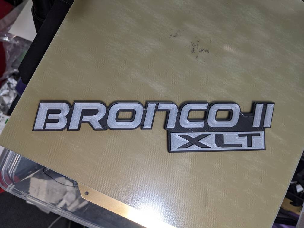 1989-1990 Bronco Ii XLT Emblem Pair Two Color 3D Printed - Etsy