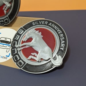 Ford Bronco Silver Anniversary Emblem PAIR - 3D Printed - Project Howe ...