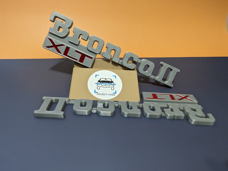 1984-1988 Bronco Ii XLT Emblem - Two Color - 3D Printed - Project Howe ...
