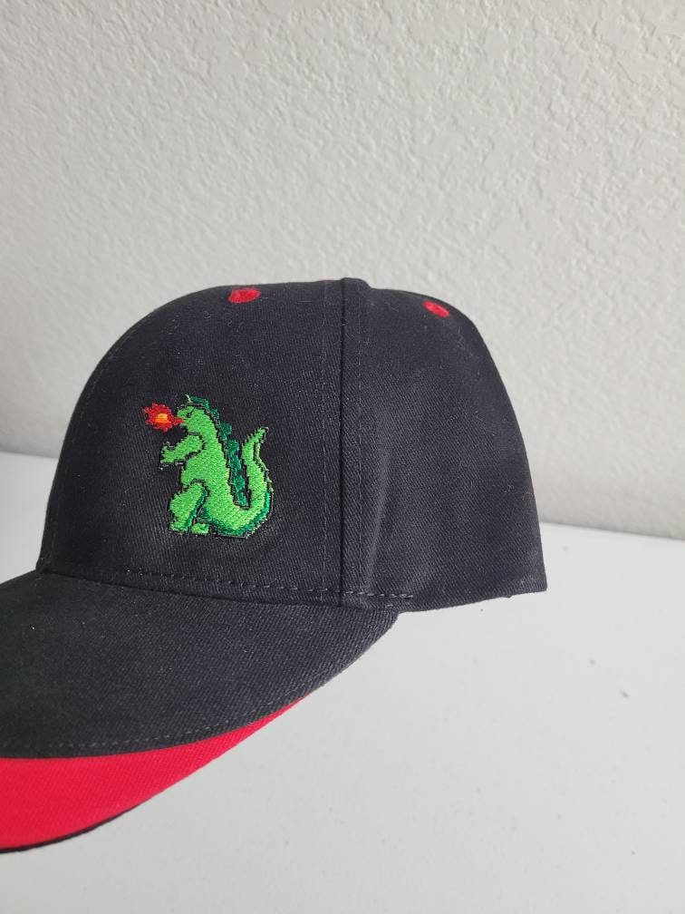 Godzilla Embroidered Hat Baseball Cap 8 Bit Godzilla - Etsy