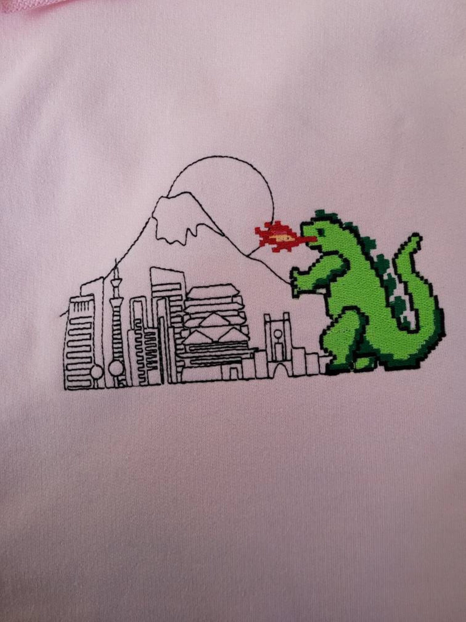 Godzilla Embroidered Hoodie Unisex Adult Sizing - Etsy