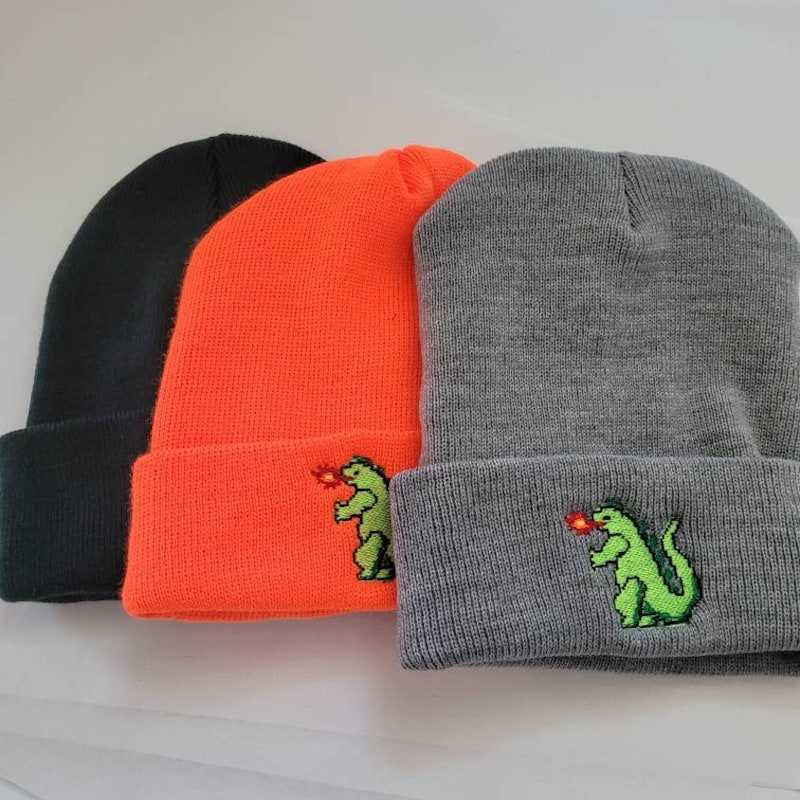Godzilla Embroidered Hat - Etsy