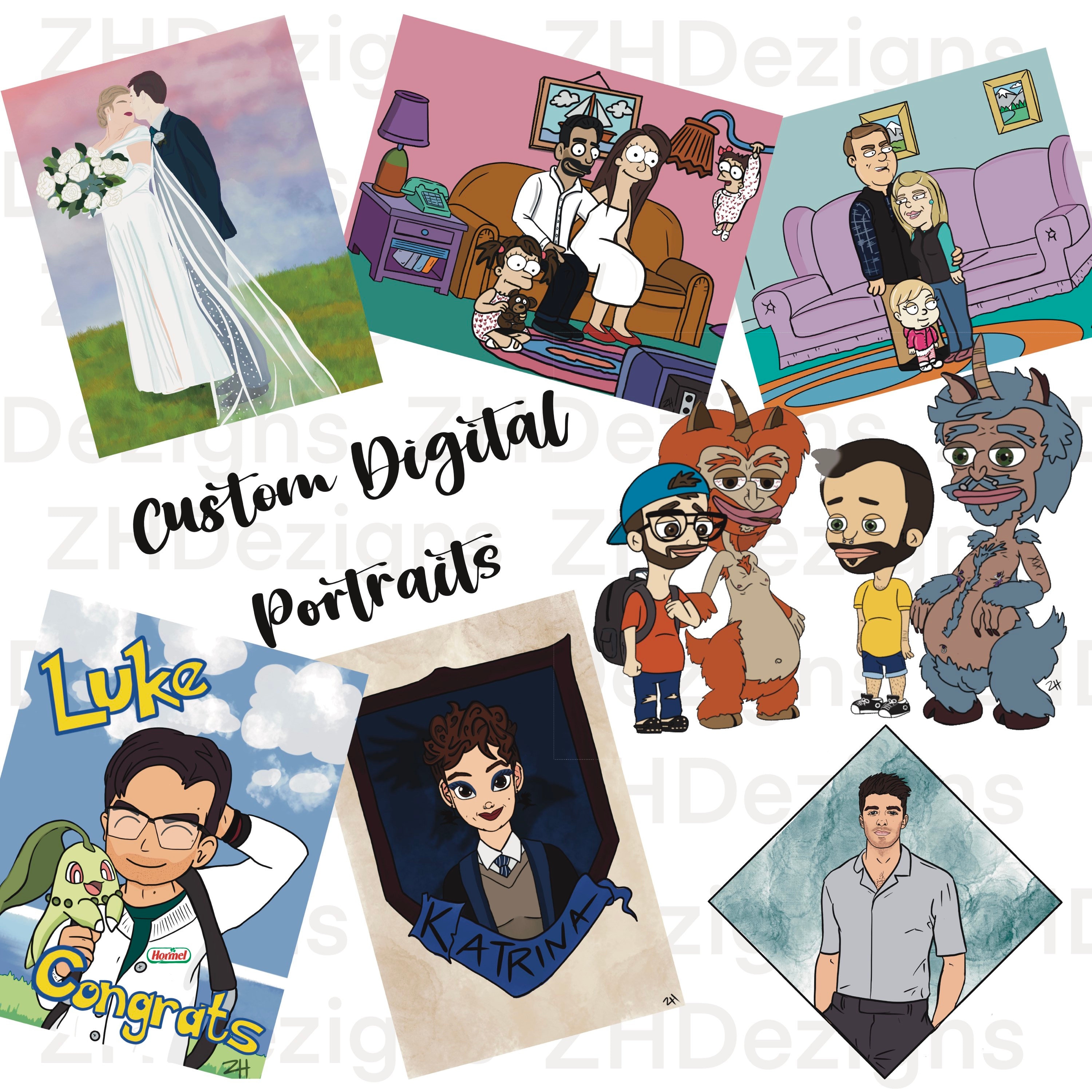 Digital Drawing & Illustration Art & Collectibles Custom artwork fandom ...