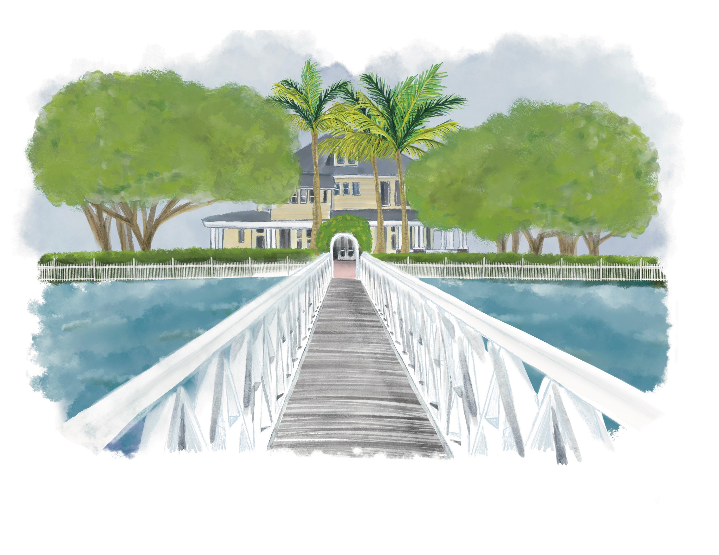 Watercolor Printable Home Portrait | Water Color House, Custom Home ...