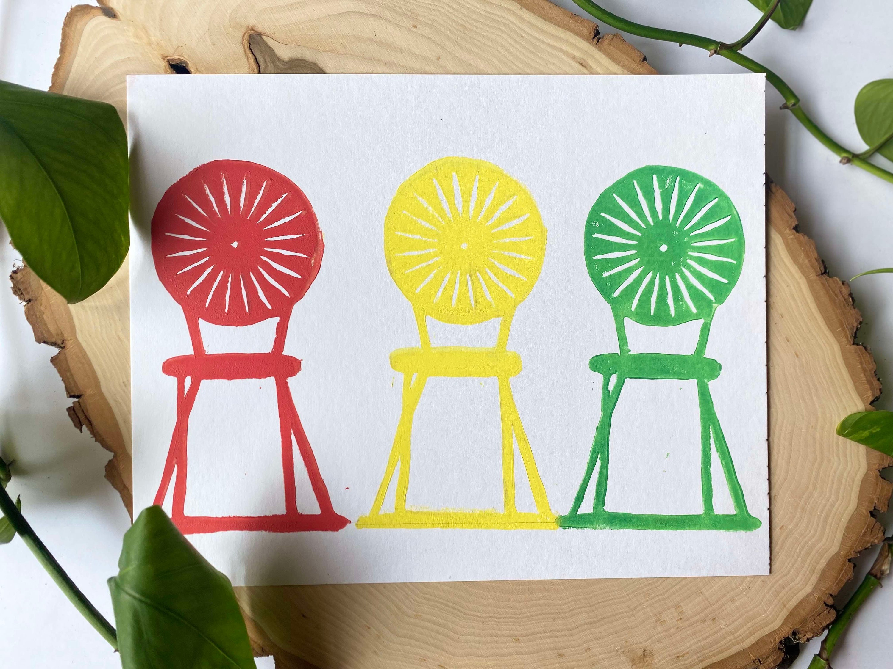 Wisconsin Union Terrace Chairs Handmade Prints - Etsy