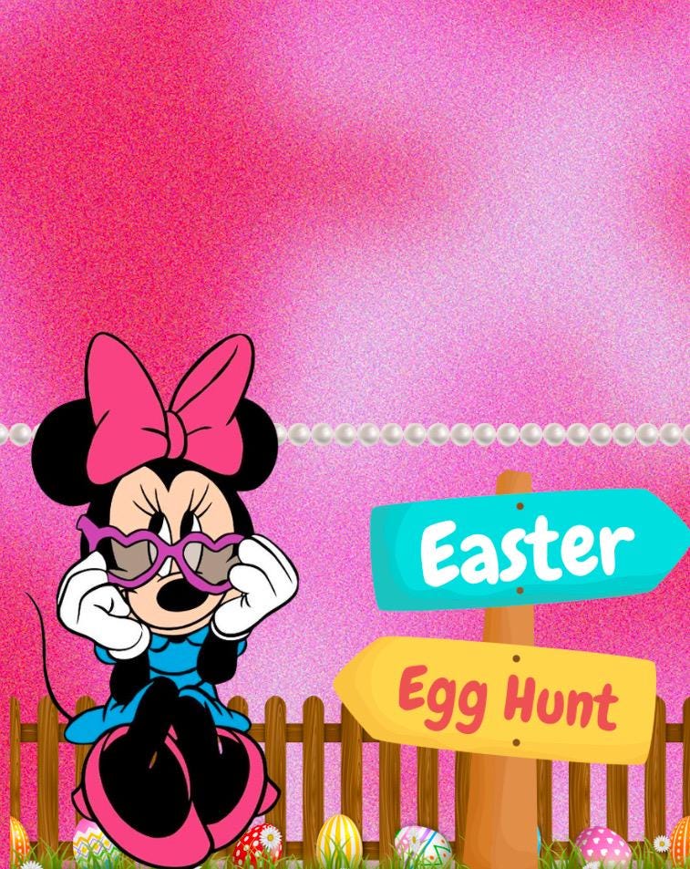 Minnie Mouse EASTER Laundry WASHER Machine 16x20, Vending Machine ...