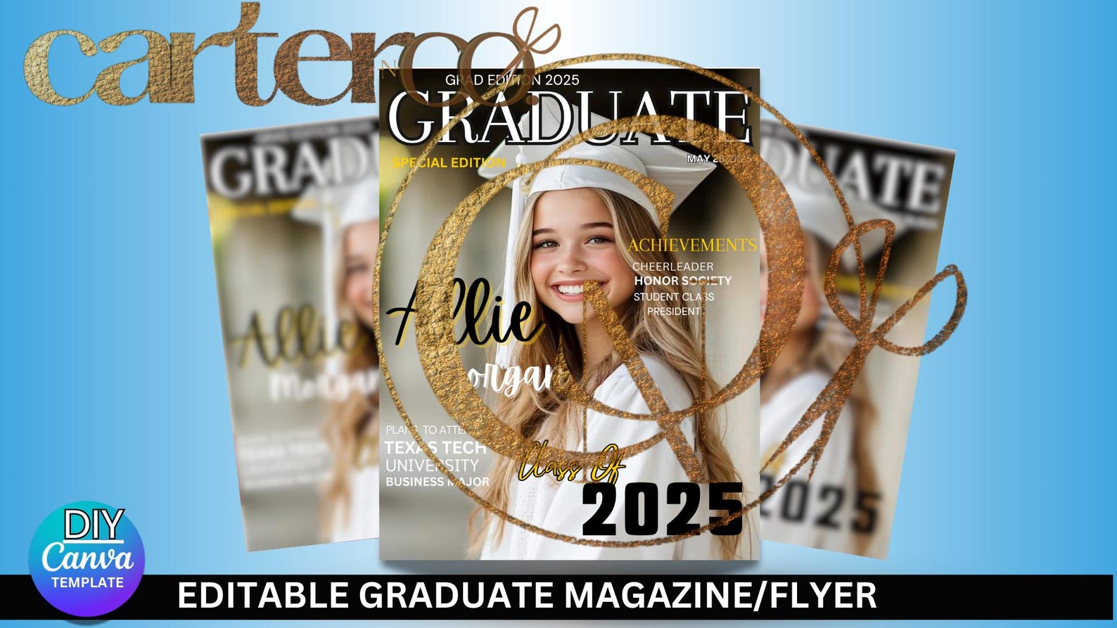 7 Graduation Magazine Templates Editable in Canva, 2025 Graduation Fan ...