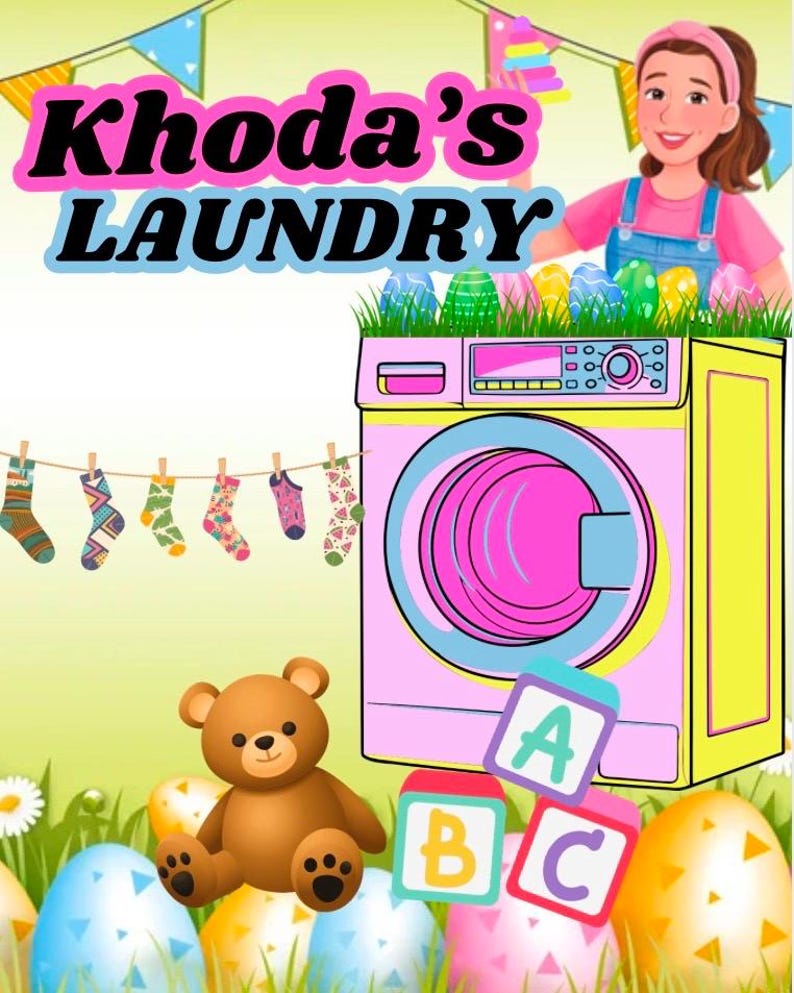 Ms. Rachel EASTER Laundry WASHER Machine 16x20, Vending Machine Easter ...