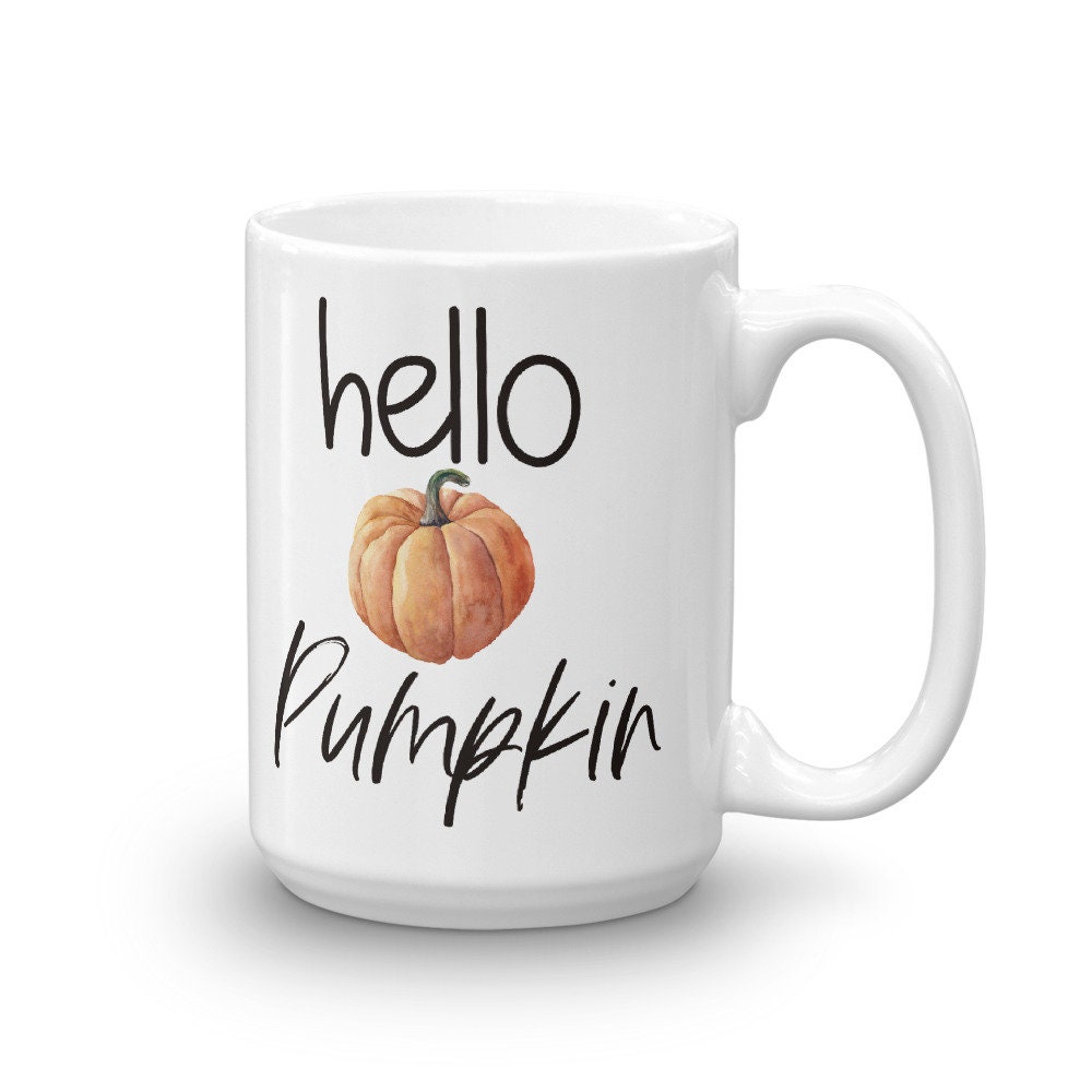 Fall Coffee Mug Hello Pumpkin Coffee Mug Cute Fall Mugs - Etsy