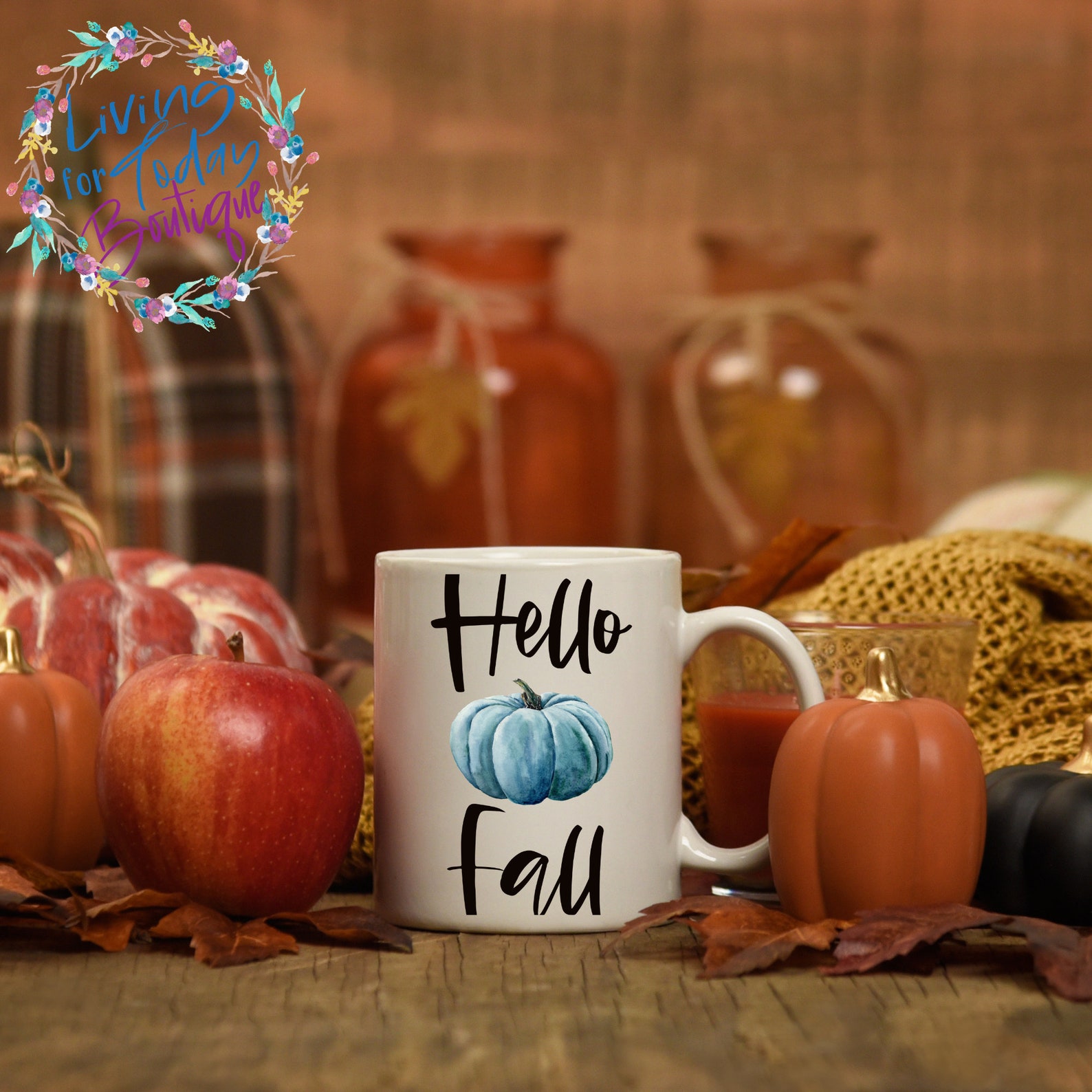 Fall Autumn Coffee Mugs Hello Fall Coffee Mug Cute Fall - Etsy