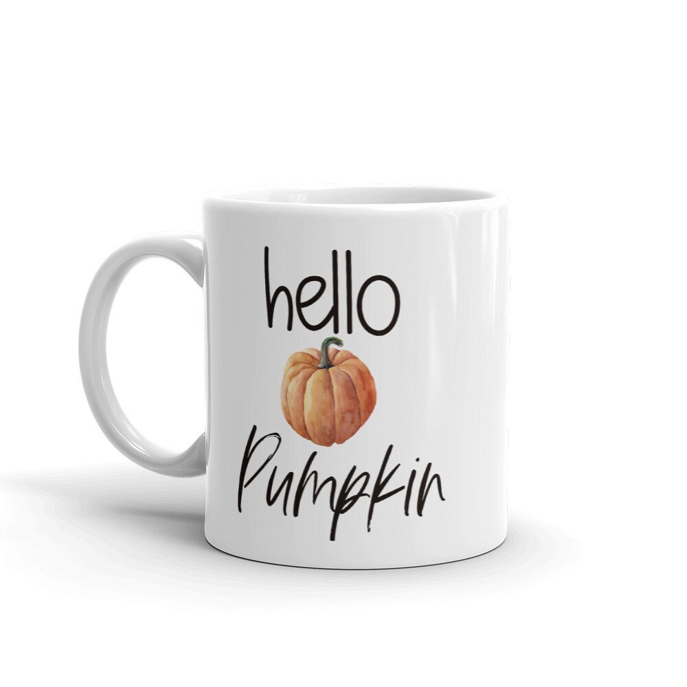 Fall Coffee Mug Hello Pumpkin Coffee Mug Cute Fall Mugs - Etsy