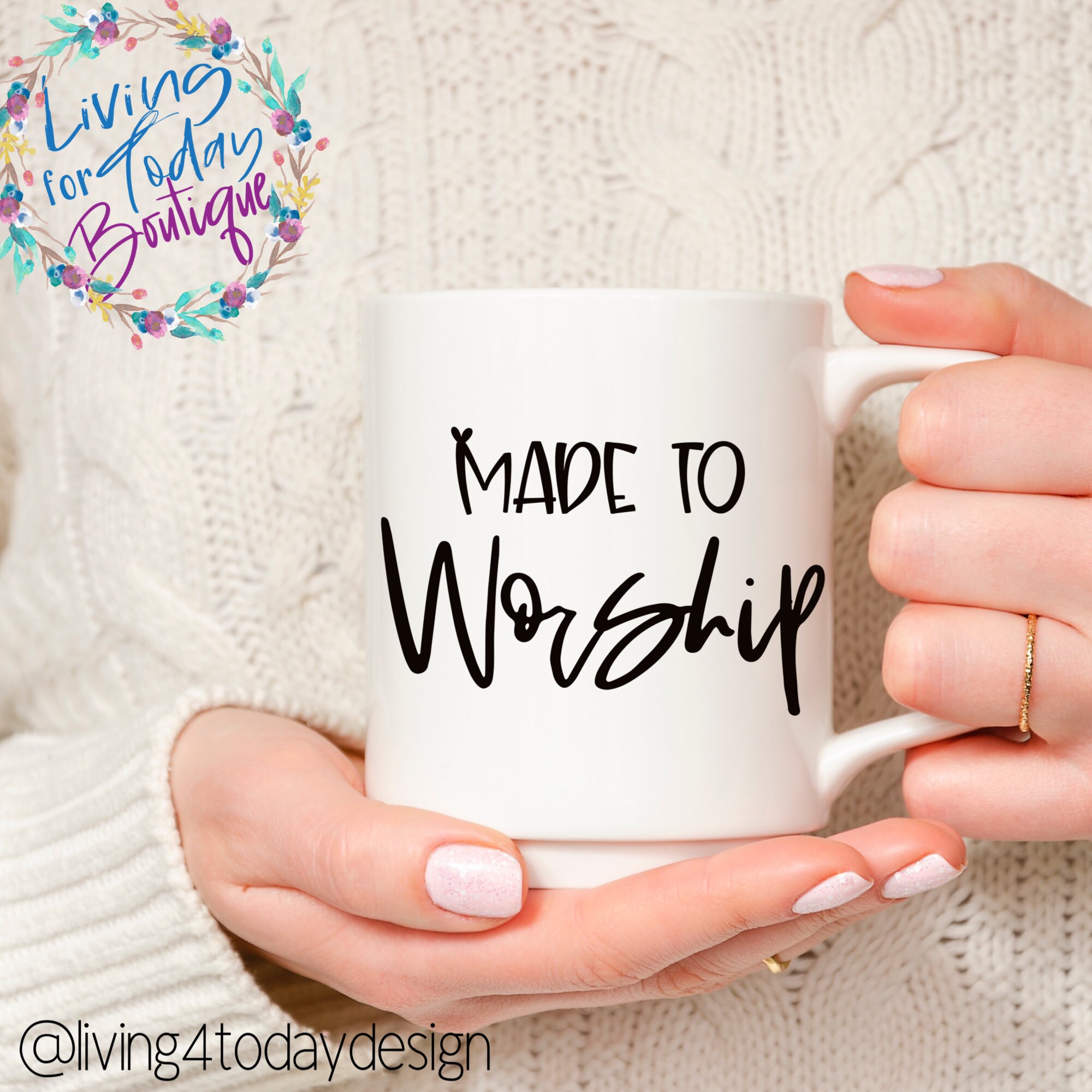 Christian Coffee Mug, Made to Worship Coffee Mug, Faith Coffee Cup ...