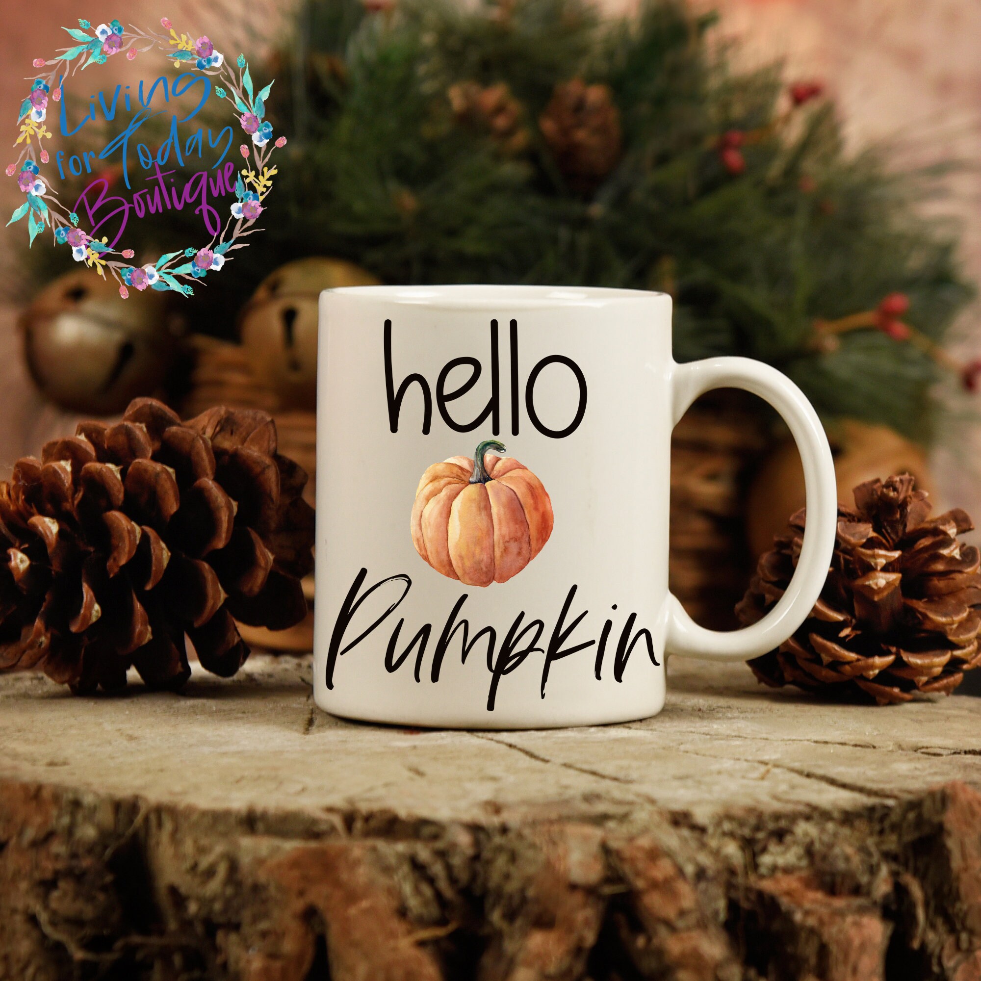Fall Coffee Mug Hello Pumpkin Coffee Mug Cute Fall Mugs - Etsy