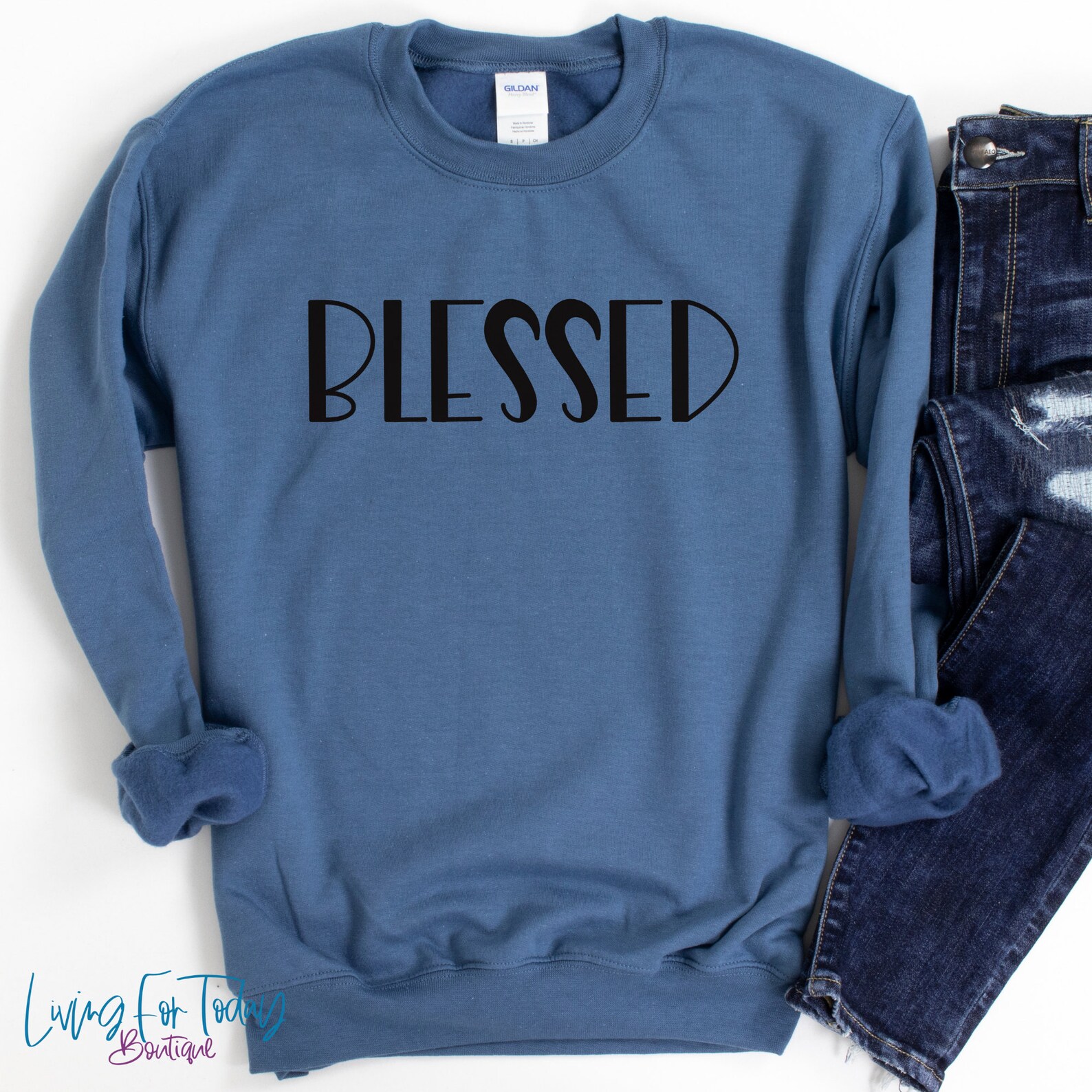 Blessed Sweatshirt, Christian Apparel,christian Sweatshirt,godly ...