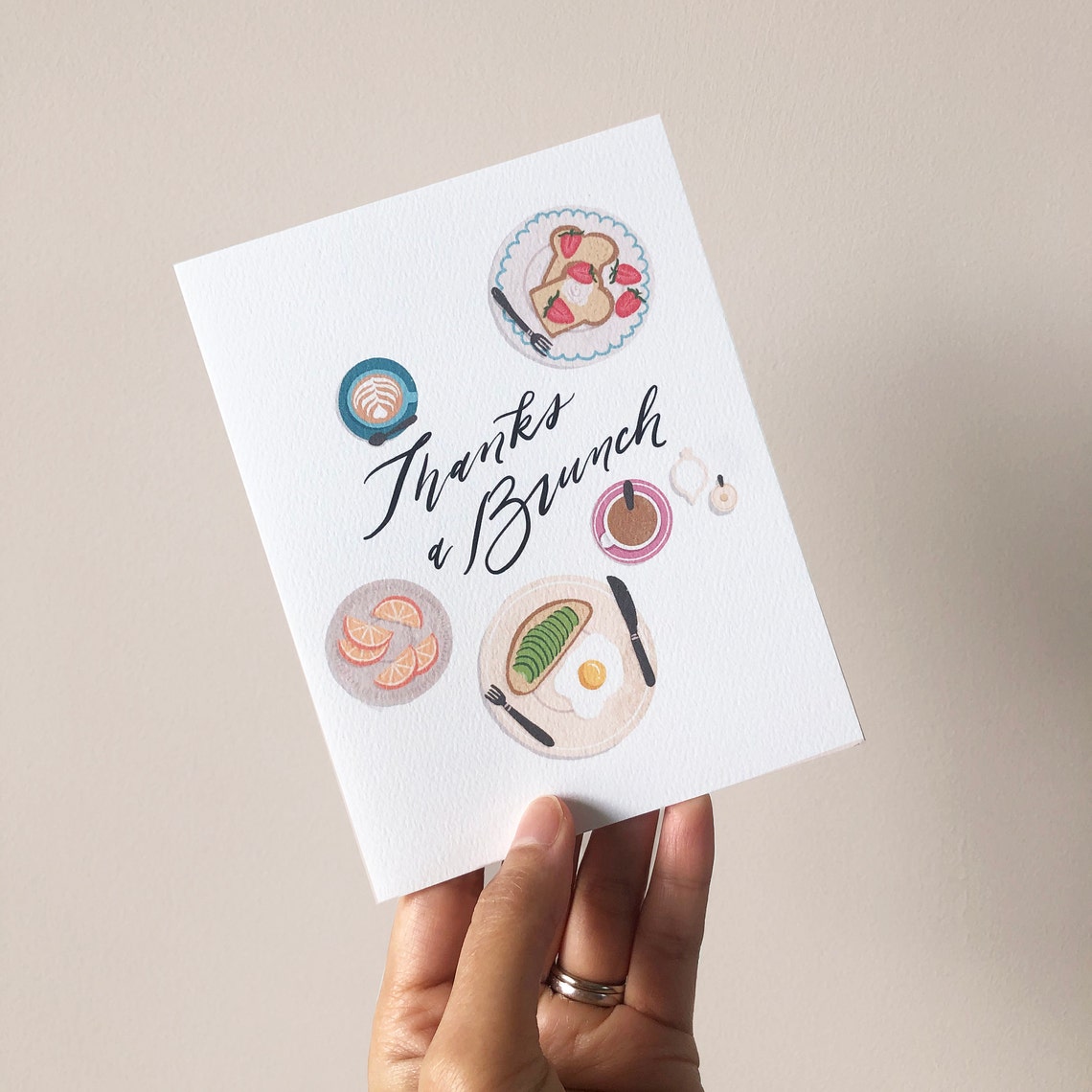 Thank You Greeting Card Thanks A Brunch THA003 - Etsy