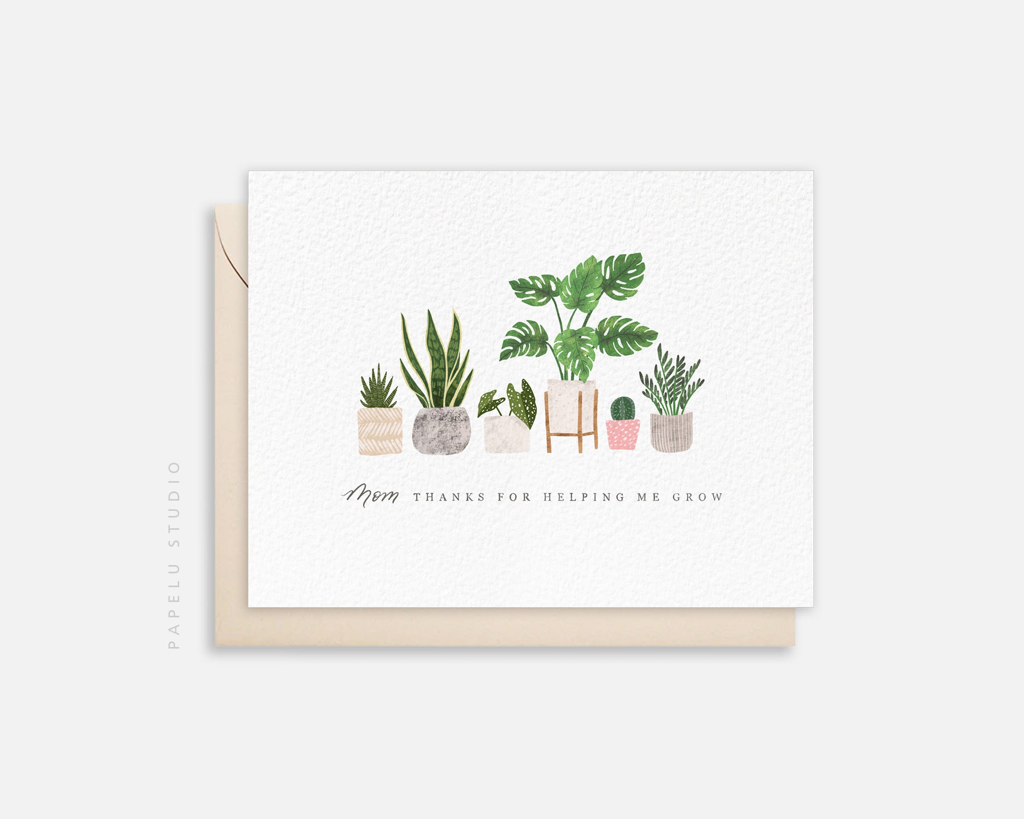 Plant Mom Greeting Card | Birthday Card for Mom | Mother's Day | Thanks ...