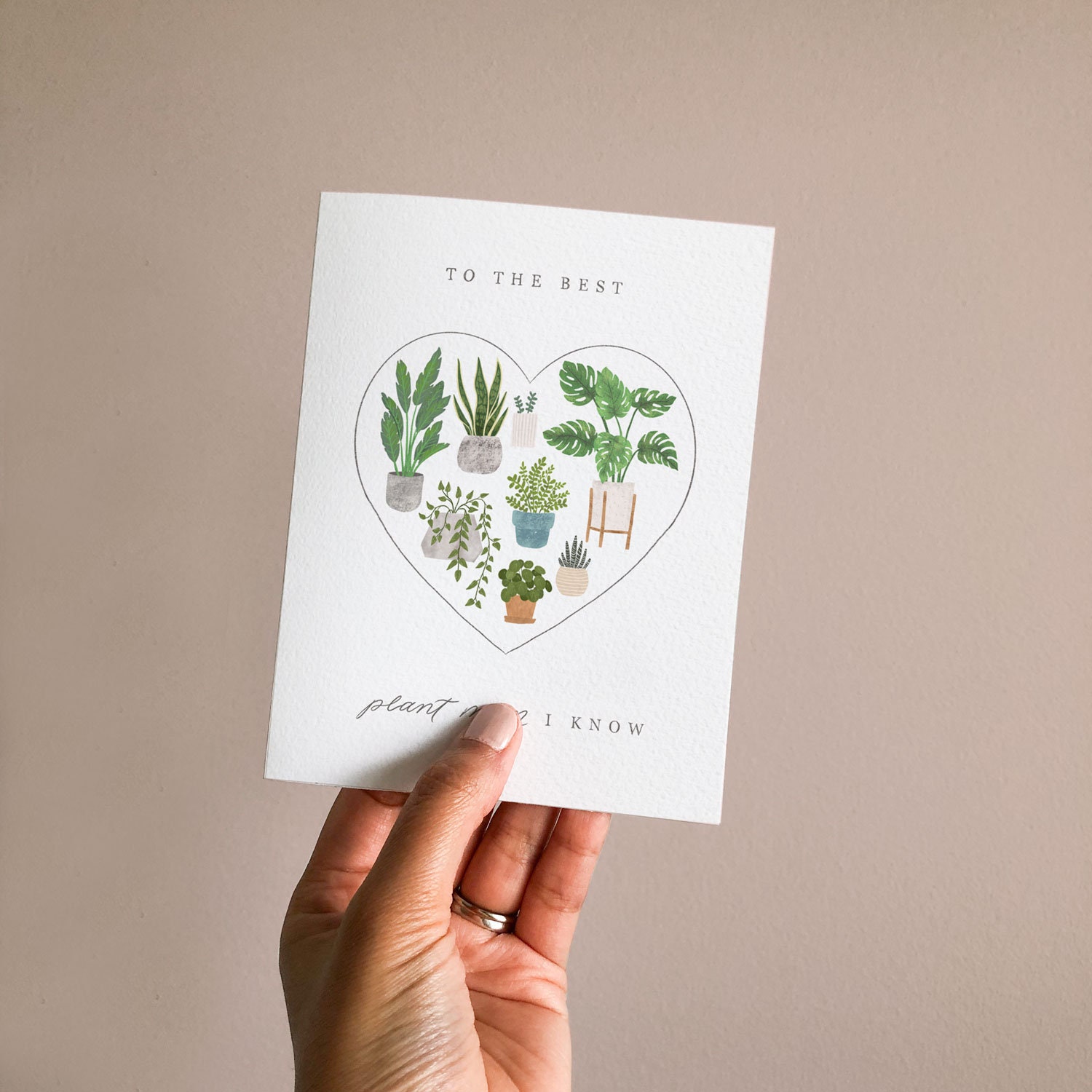 Plant Mom Greeting Card Birthday Card for Mom Mother's Day to the Best ...