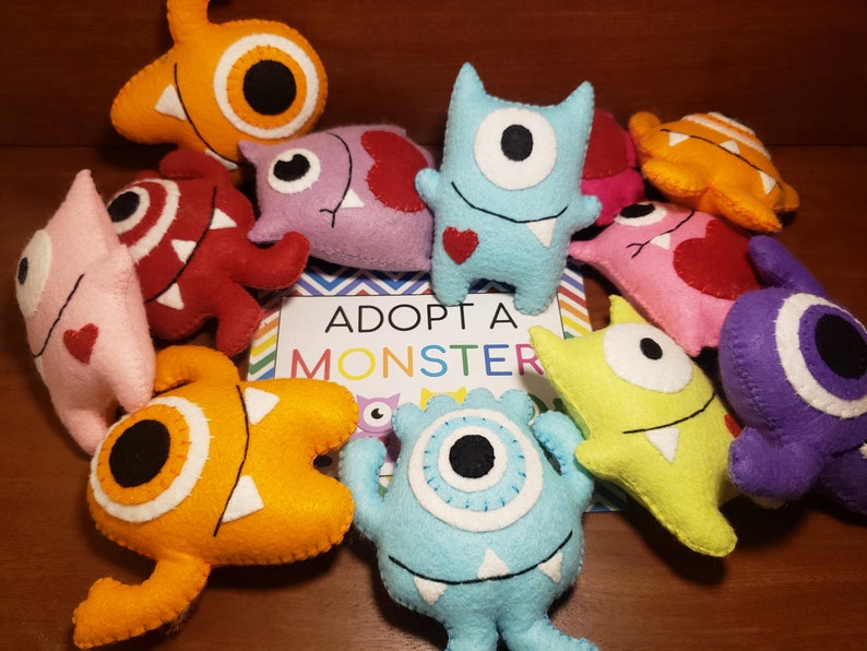 Felt Monster Adopt a Monster Party Favors 1st Birthday - Etsy