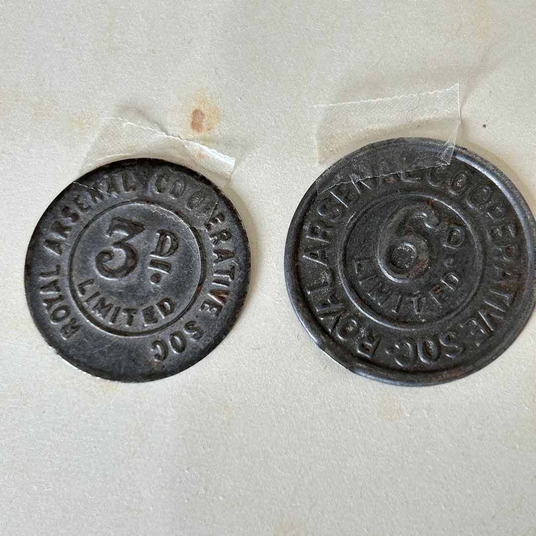 7 Co-op Tin Dividen Tokens Coins C1940's Various Values - Etsy UK