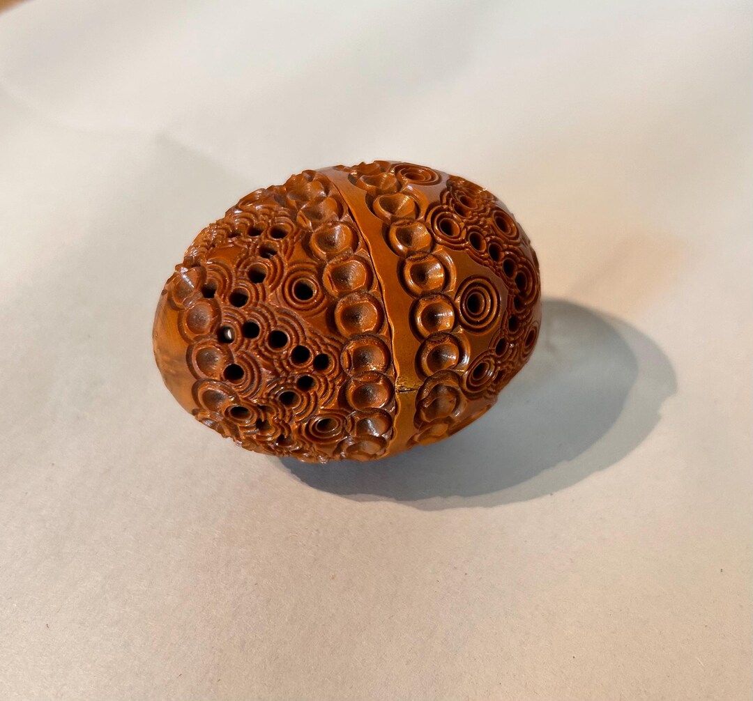 Vintage Coquilla Nut Hand Carved Pocket Pomander Victorian C1900's - Etsy