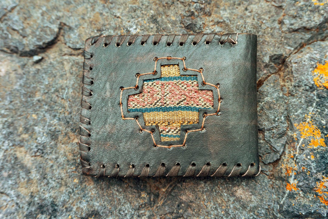 Handmade Alpaca Leather Wallet With Chakana - Etsy