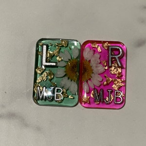 Green & Pink Gold Flake Dried Flower X-ray Markers - Personalized ...