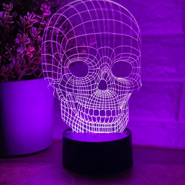 Skull Lamp - Etsy