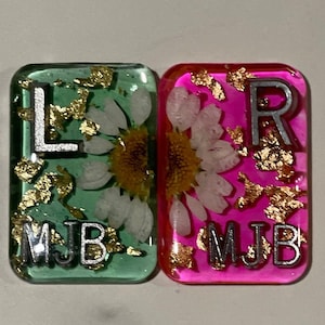 Green & Pink Gold Flake Dried Flower X-ray Markers - Personalized ...