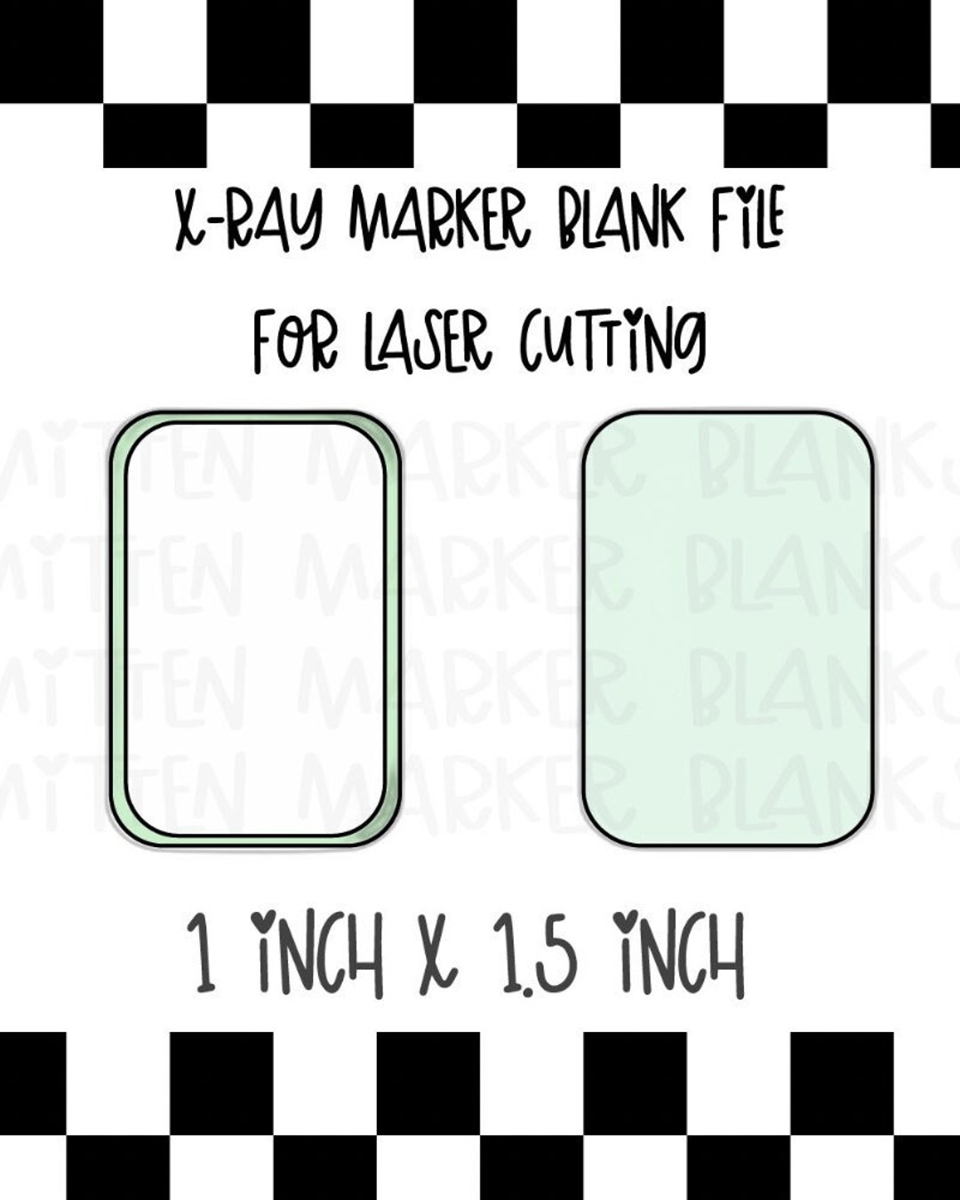 X-ray Marker Blank File for Laser Cutting, Png, Svg, Pdf Files - Etsy