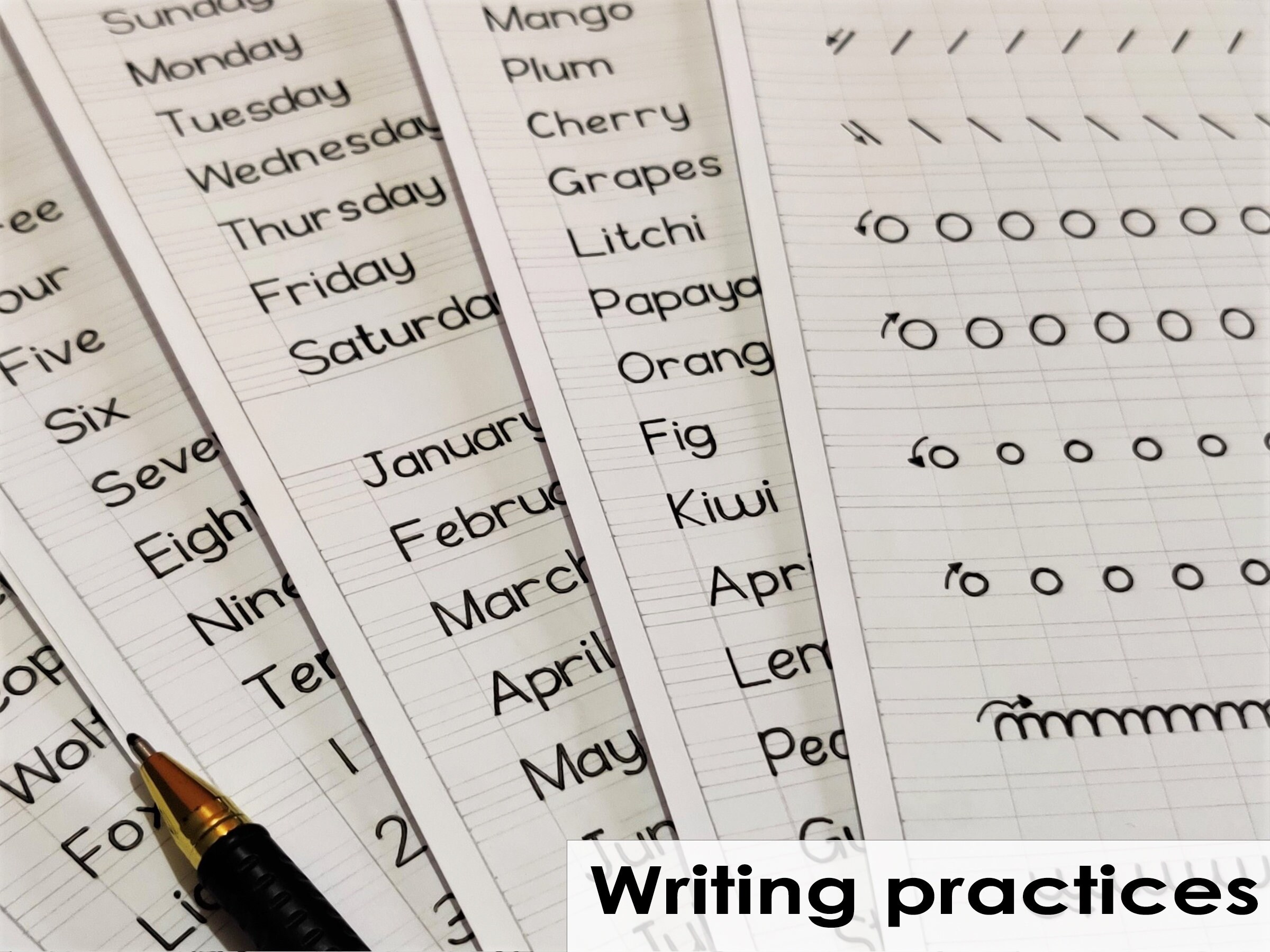 Printable Print Handwriting Worksheetsa4-12pages Uppercase, Lowercase ...