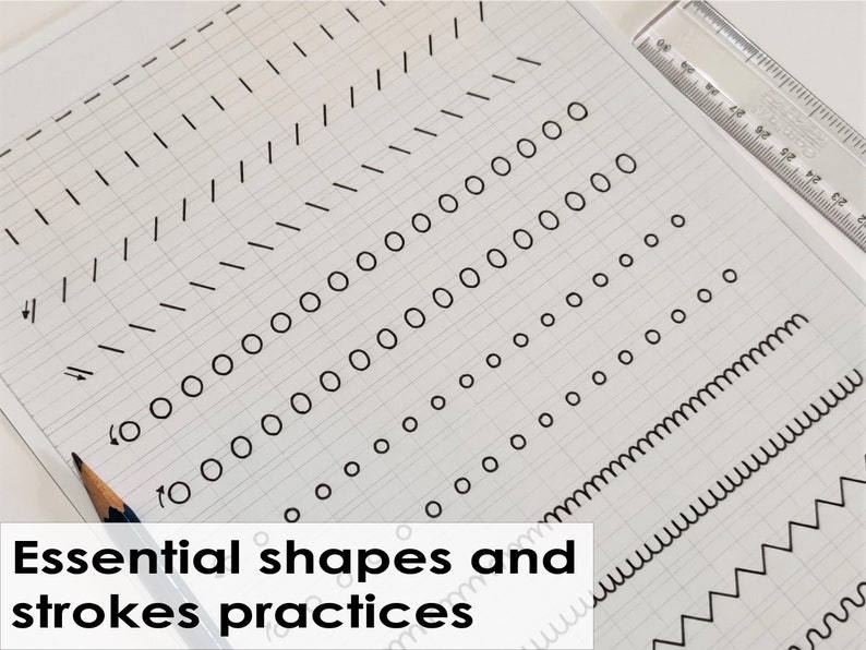 Printable Print Handwriting WorksheetsA4-12Pages Uppercase | Etsy