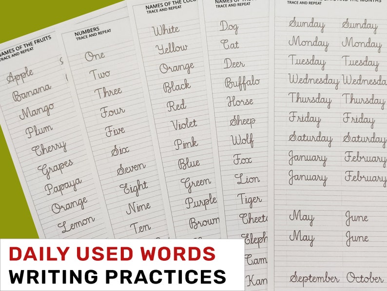 Buy Printable Straight Cursive Handwriting Worksheet Handwriting Online ...