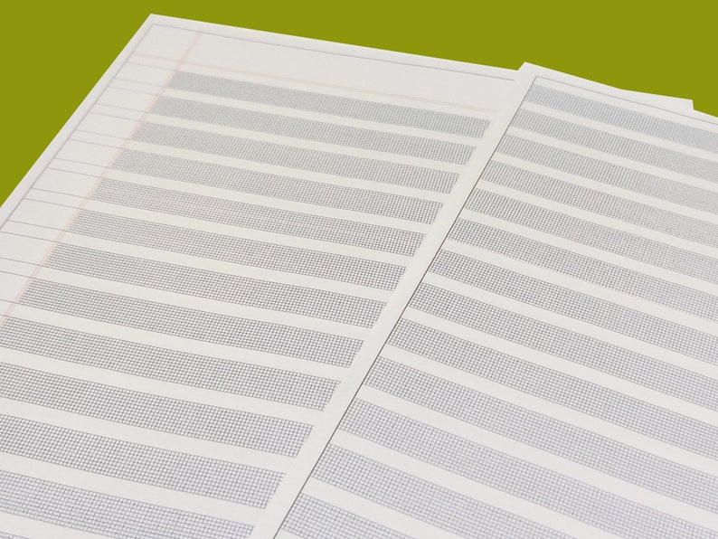 Buy Printable Partial Graph Paper Templates for Handwriting Practices 8 ...