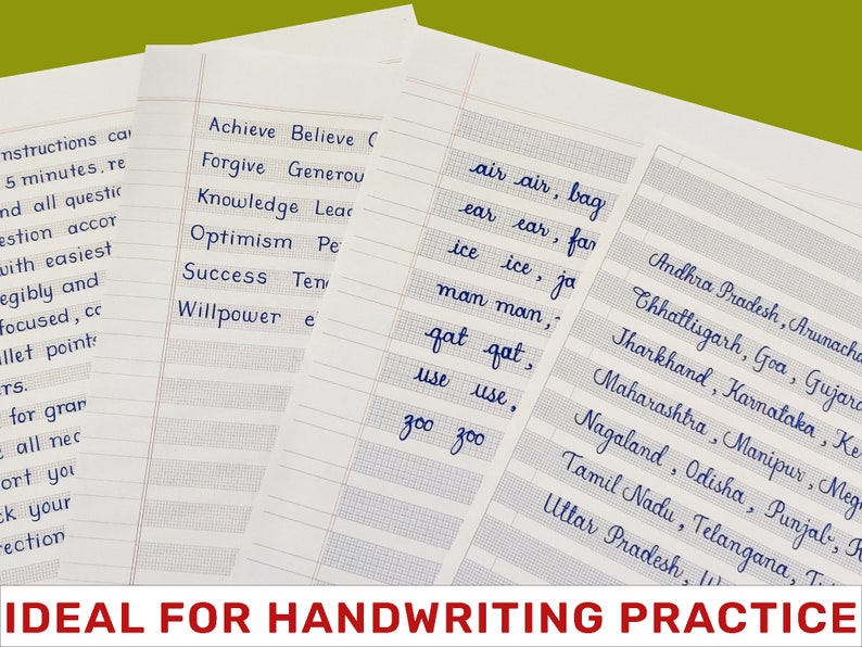 Buy Printable Partial Graph Paper Templates for Handwriting Practices 8 ... Buy Printable Partial Graph Paper Templates for Handwriting Practices 8 ...