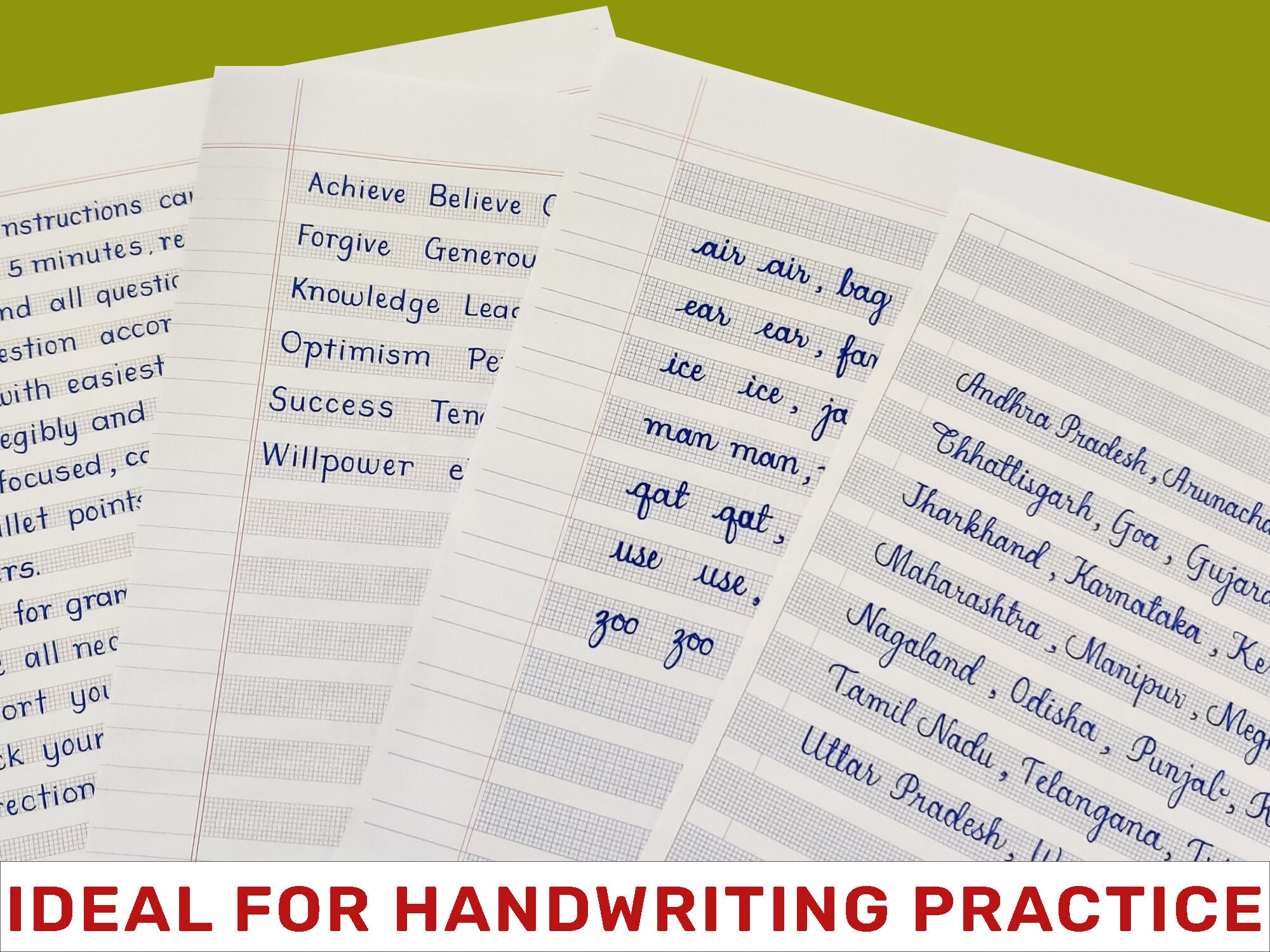 Printable Partial Graph Paper Templates for Handwriting Practices | 8 ...