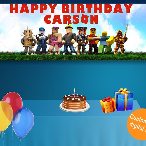 Roblox Birthday Banner/ Roblox Party Decorations/ Roblox - Etsy